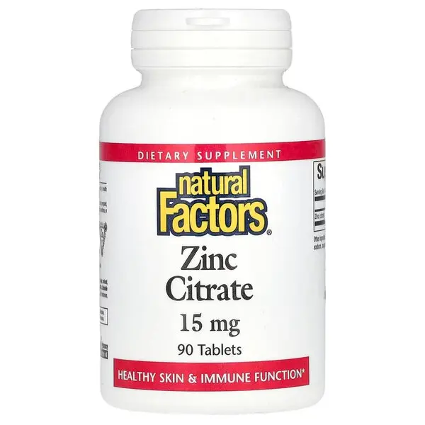 NATURAL FACTORS Zinc Citrate 90 Tablets