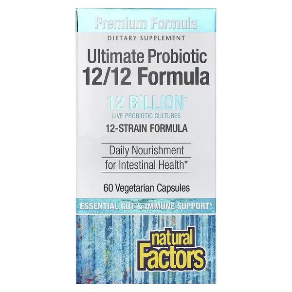 NATURAL FACTORS Ultimate Probiotic 12/12 Form 60 Capsules