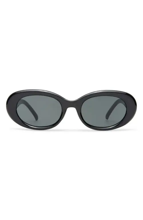 AIRE Epsilon 50mm Small Oval Sunglasses - Black/smoke Mono