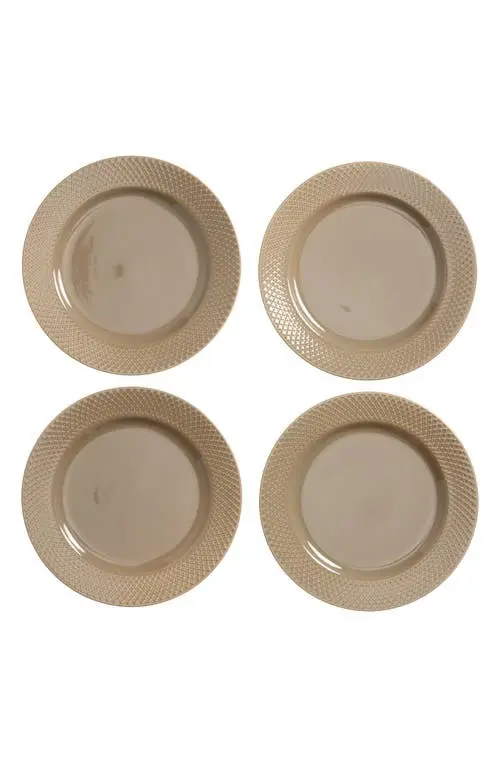 LYNGBY PORCELAEN Rhombe Earth Set Of 4 Lunch Plates