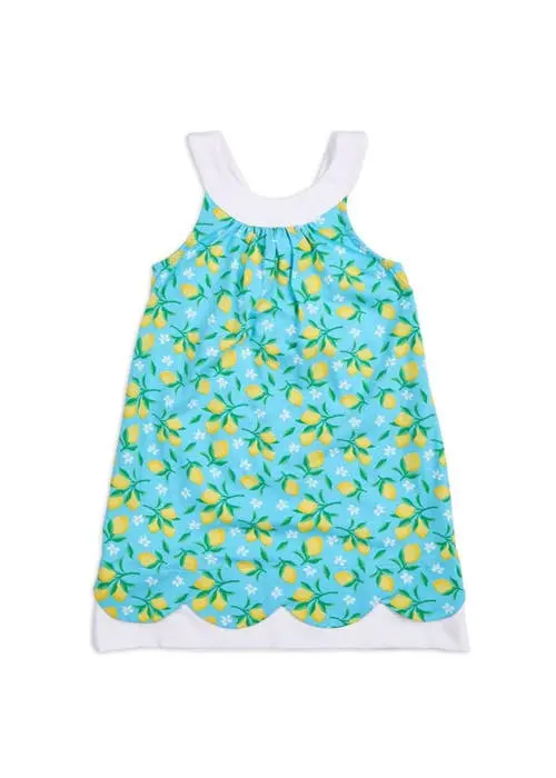 FLORENCE EISEMAN Lemon Print Jersey Knit Dress