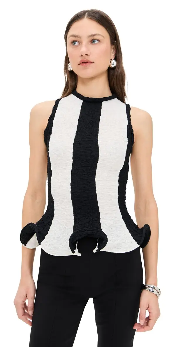 MSGM Stripe Sleeveless Top