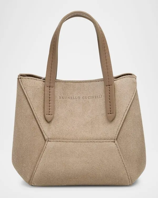 Brunello Cucinelli Essense Monili Leather Top-handle Bag