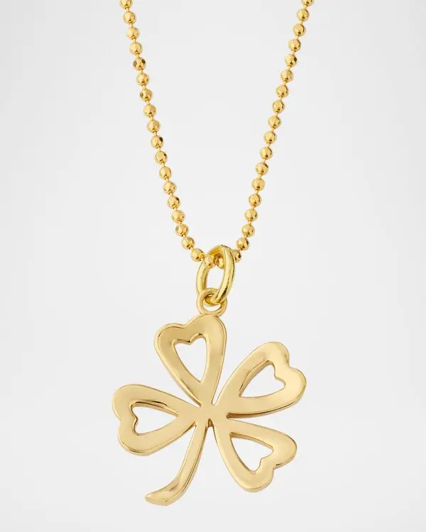 JENNIFER MEYER Open Clover Pendant Necklace