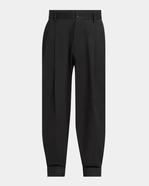 Dolce & Gabbana Double-pleated Amphora Pants - Charcoal