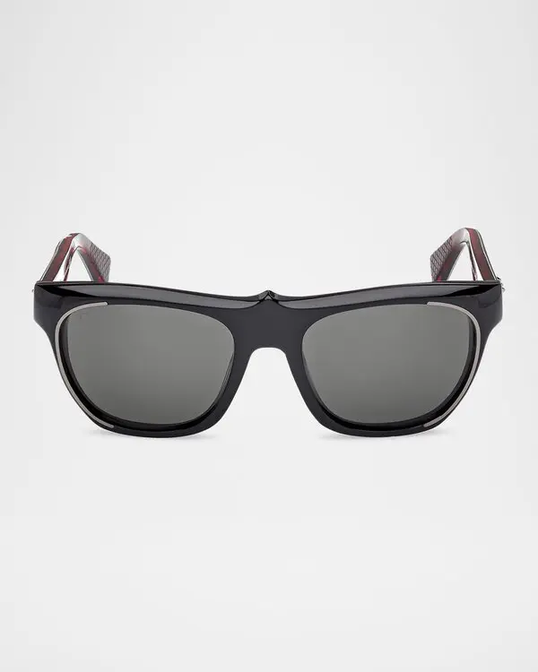 CHRISTIAN LOUBOUTIN Lb0006m Square Sunglasses - Shiny Black Shiny Gunmetal Smoke Lens