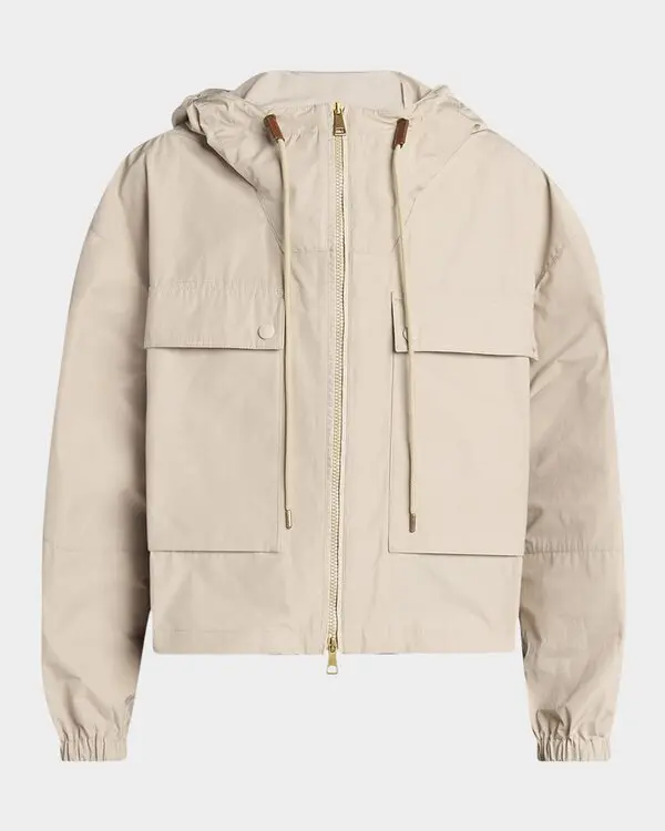 Moncler Sauvan Short Parka - Beige
