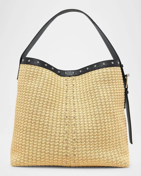 Alexander McQueen Sling Raffia Shoulder Bag
