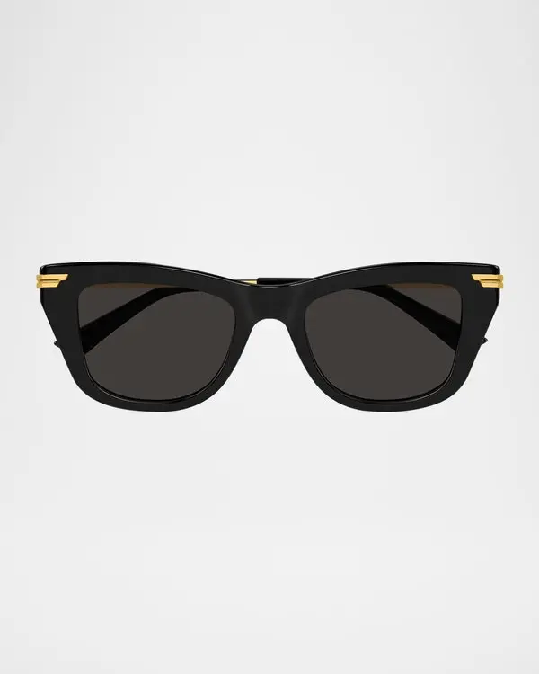 Bottega Veneta Recycled Acetate Rectangle Sunglasses