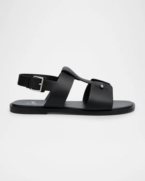 CHRISTIAN LOUBOUTIN Chambeliss Leather Sandals - Black