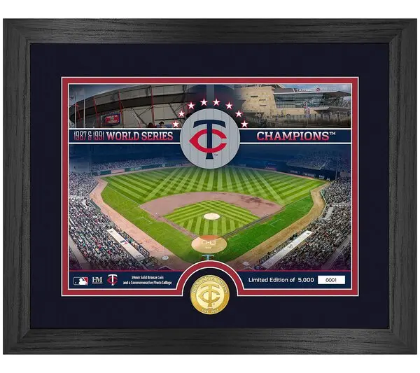 HIGHLAND MINT Minnesota Twins Bronze Coin Stadi Um Photo Mint
