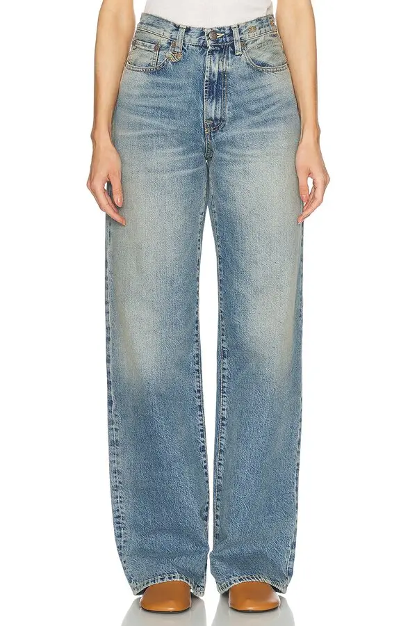 R13 D'arcy Loose Wide Leg - Veiled Blue