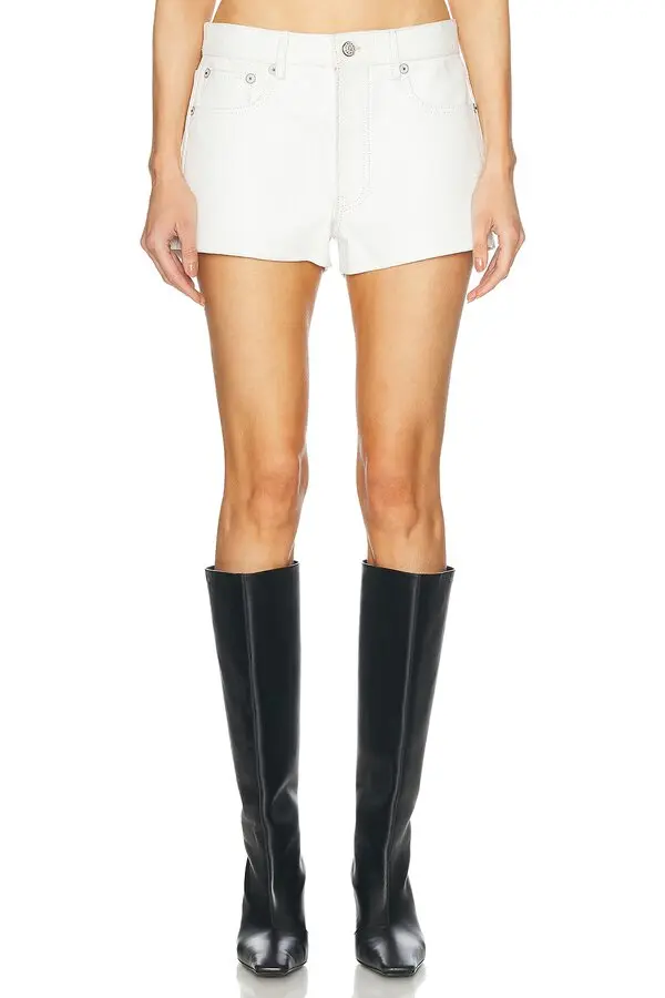 R13 5-pocket Leather Short
