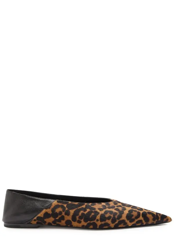 Saint Laurent Nour -print Flats - Leopard