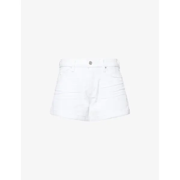 Paige Mid-rise Rolled-cuff Denim Shorts