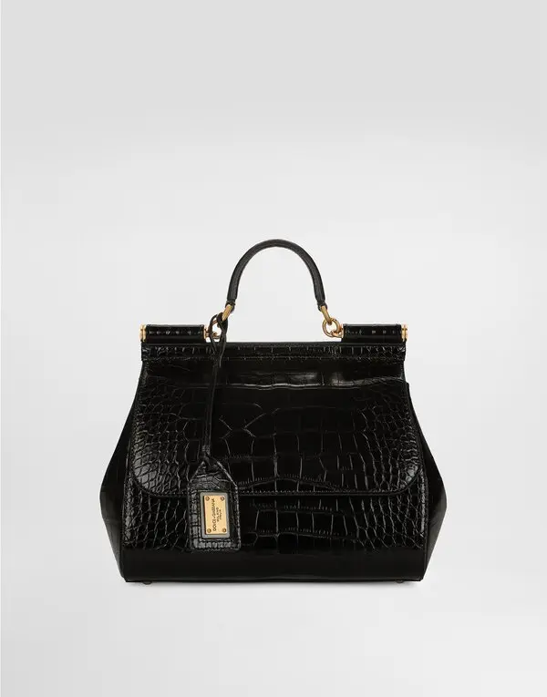 Dolce & Gabbana Large Sicily Handbag In Alligator Leather