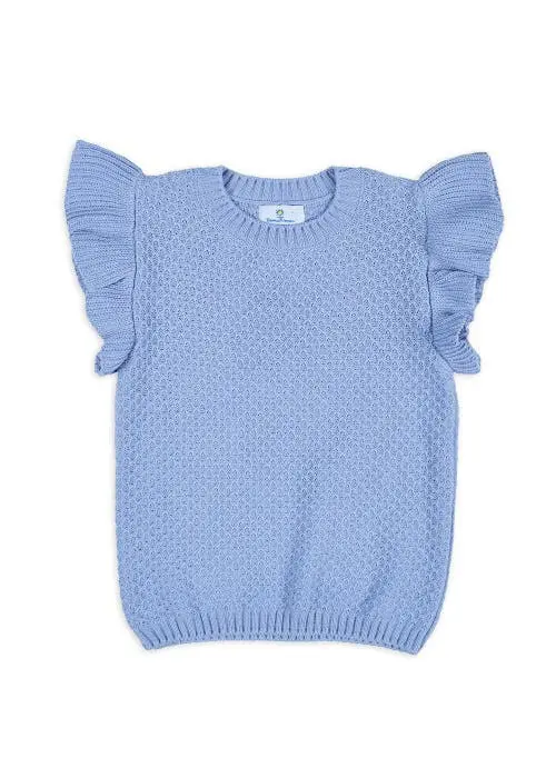 FLORENCE EISEMAN Short Sleeve Sweater With Ruffle