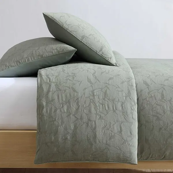 Calvin Klein Branching Leaves 3 Piece Duvet Cover Set, Queen - Moss