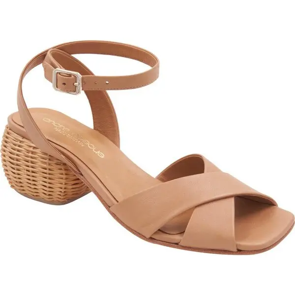 Andre Assous Winona Ankle Strap Sandal - Camel