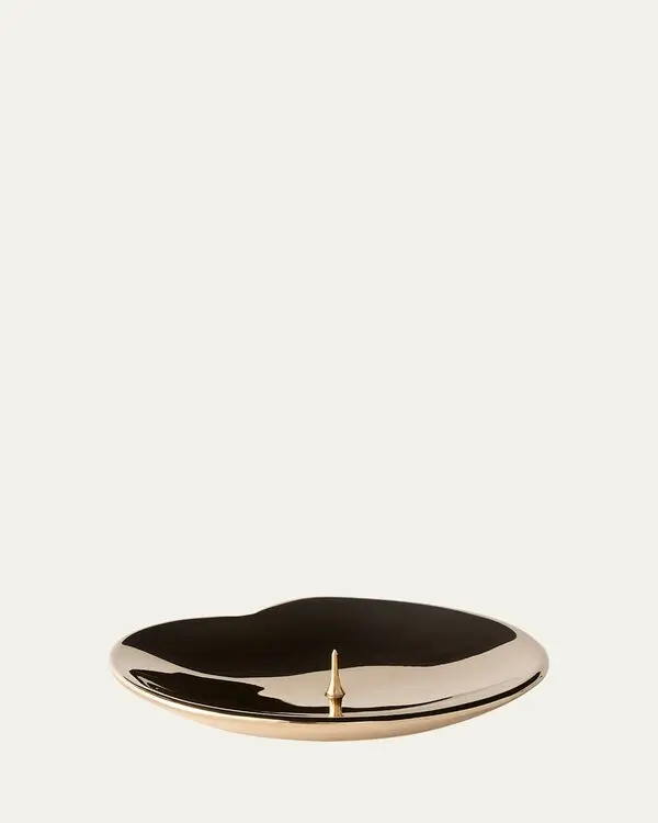 GREG NATALE Lily Brass Candle Holder