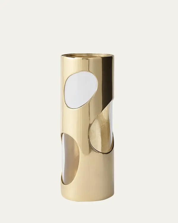 GREG NATALE Pietra Brass Vase