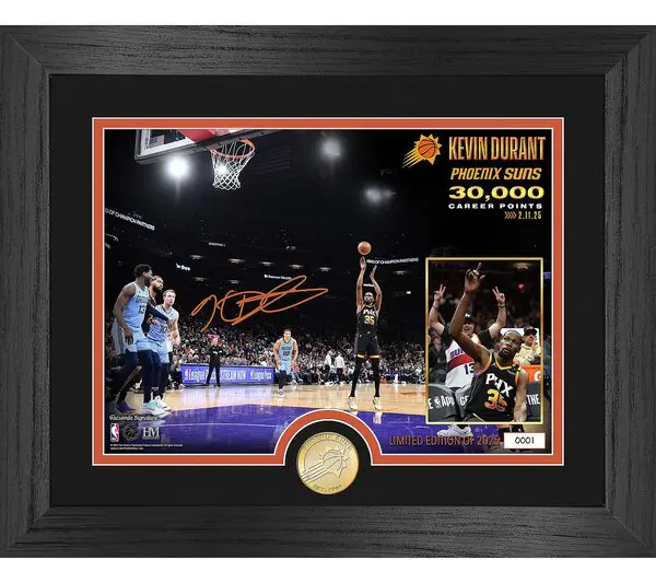 HIGHLAND MINT Kevin Durant 30,000 Career Pts Br Onze Photo Mint