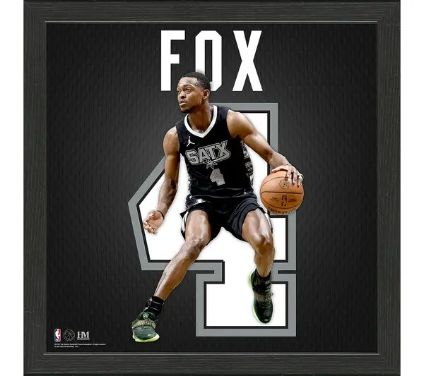 HIGHLAND MINT De'aaron Fox San Antonio Spurs Im Pct Jrsy Frame