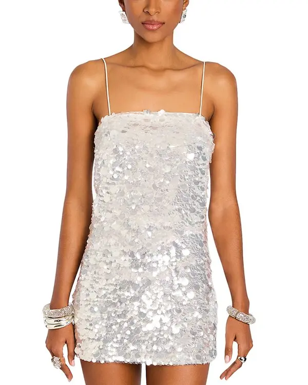 Retrofete Eleanora Sequin Mini Dress - Silver