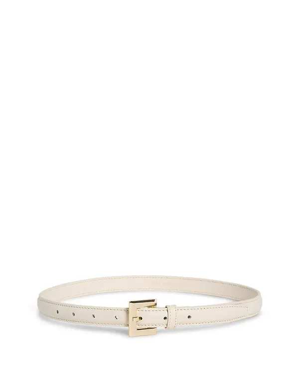 ANINE BING Nicola Leather Belt - Ivory