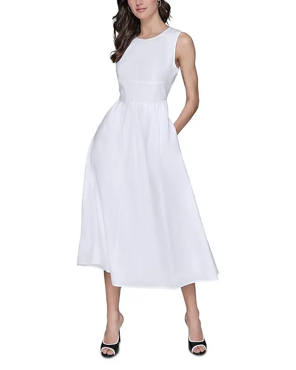 Karl Lagerfeld Paris Bow Back Midi Dress