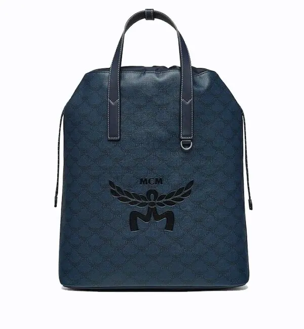Mcm Medium Himmel Lauretos Backpack - Blue/black