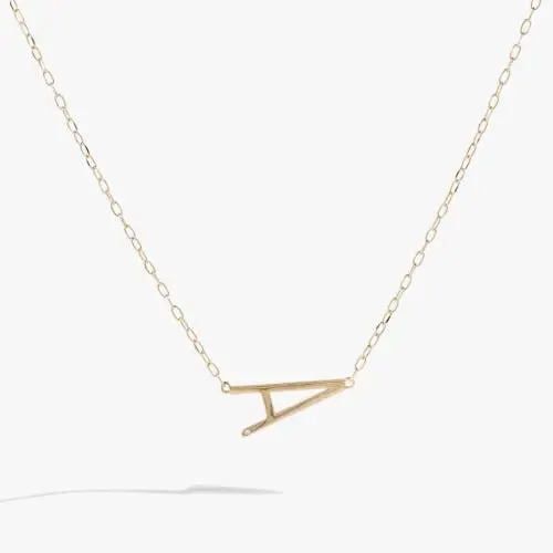 ALEX AND ANI Gold-plated Initial Pendant Necklace - Gold - A