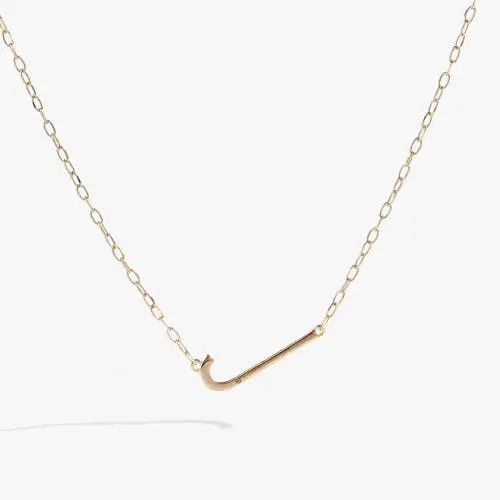 ALEX AND ANI Gold-plated Initial Pendant Necklace - Gold - J