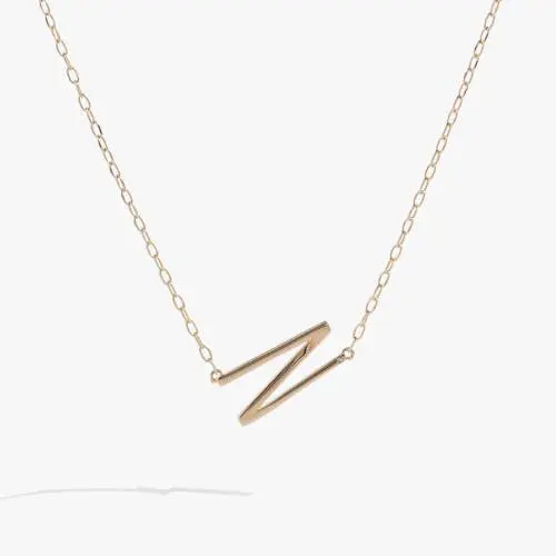 ALEX AND ANI Gold-plated Initial Pendant Necklace - Gold - N