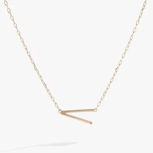 ALEX AND ANI Gold-plated Initial Pendant Necklace - Gold - V