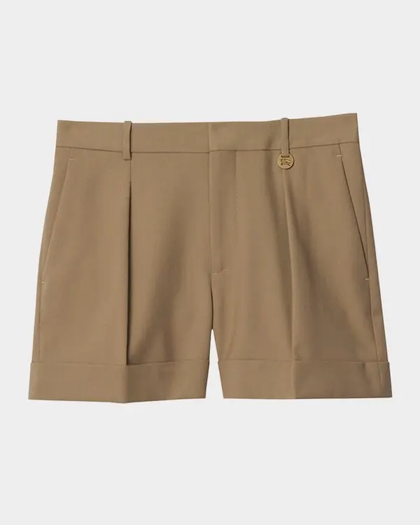 Burberry Pleated Cuffed Shorts - Puddle
