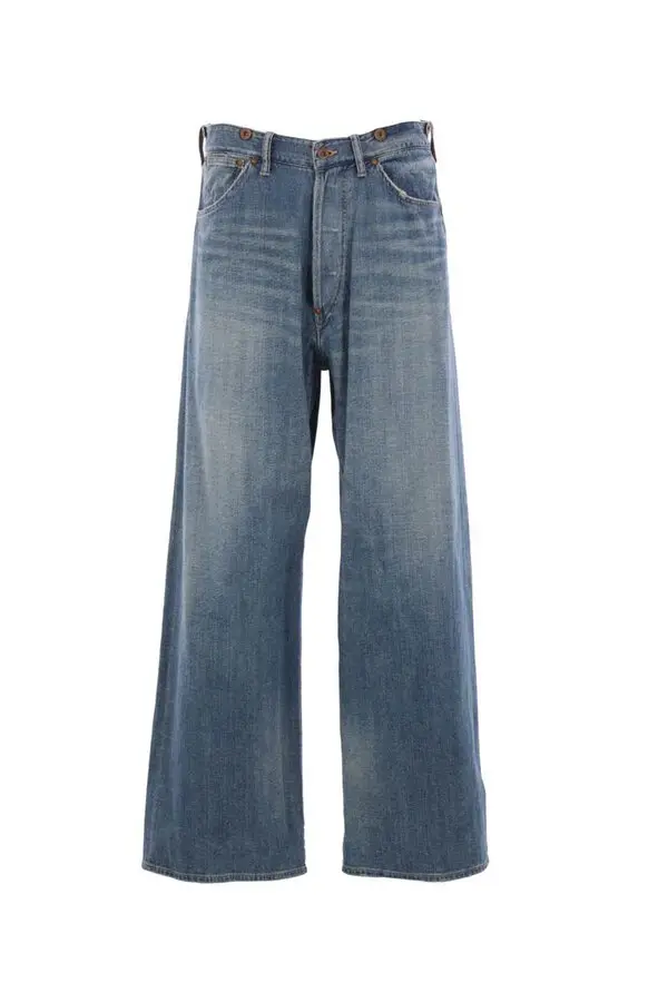 TAIGA TAKAHASHI Lot.204 Engineer Trousers - Damaged Indigo