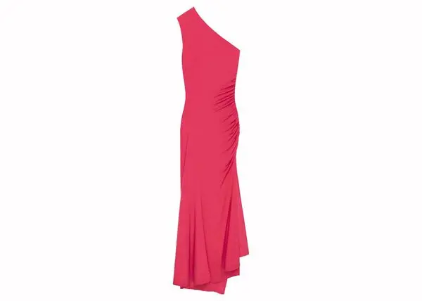 Givenchy Asymmetric Draped Crepe Jersey Dress