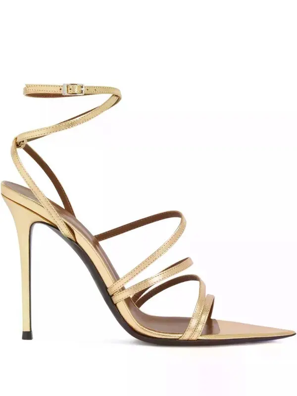 GIUSEPPE ZANOTTI 105mm Intriigo Claire Sandals - Gold