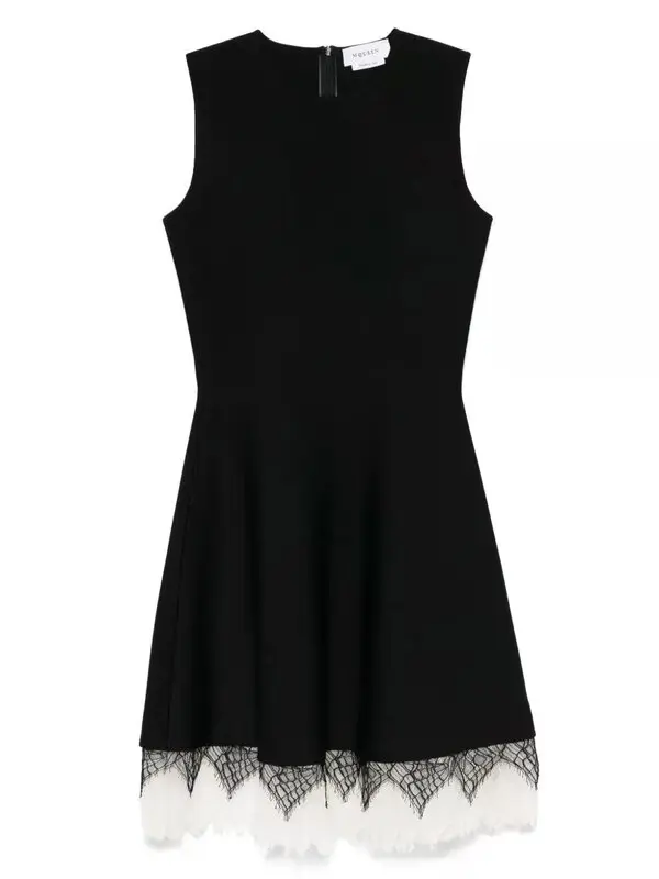Alexander McQueen Cobweb-lace Mini Dress - Black