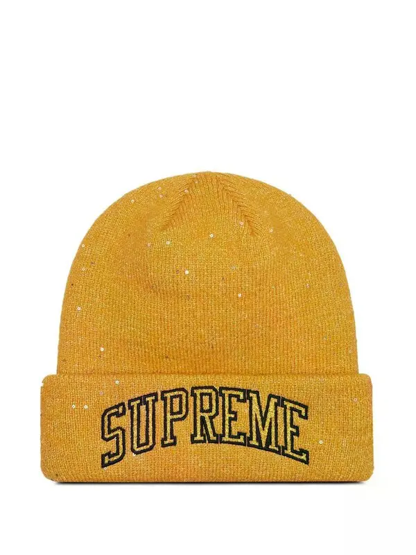 Supreme New Era Metallic Arc Beanie - Yellow