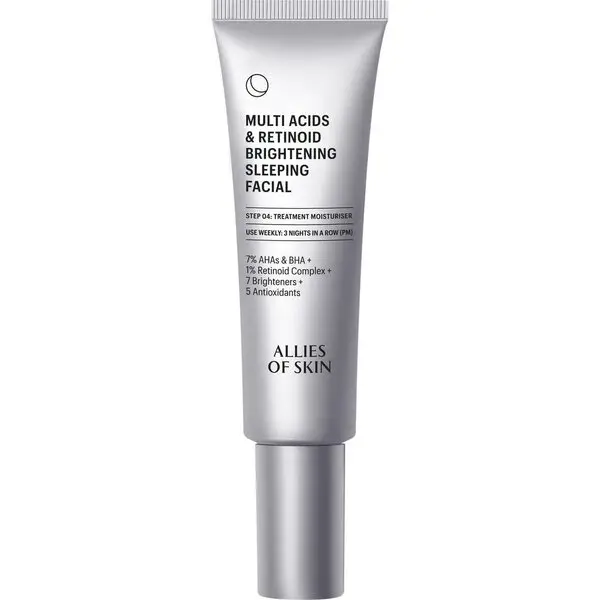 ALLIES OF SKIN Multi Acids & Retinoid Brightening Sleep Facial - No Color