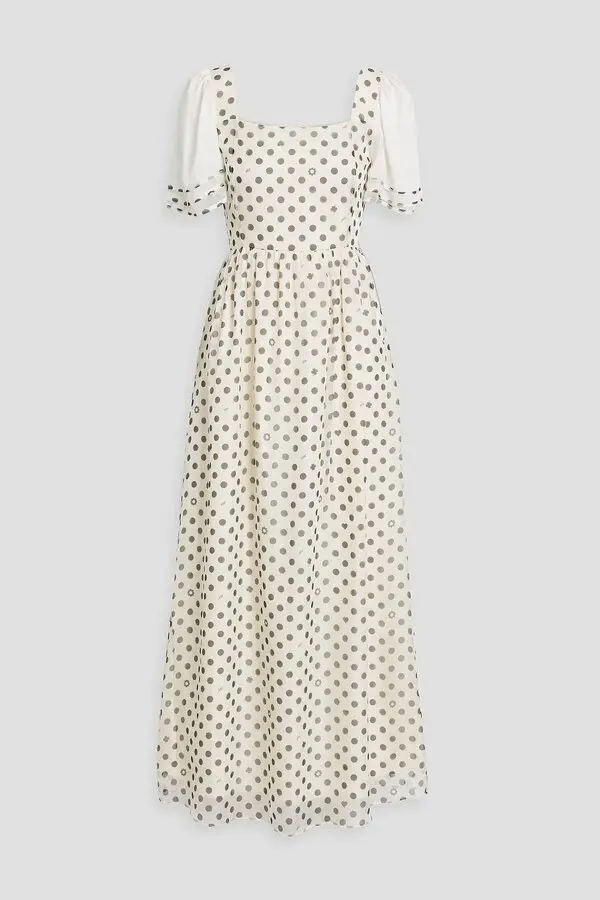 HVN Former Polkadot Maxi Dress
