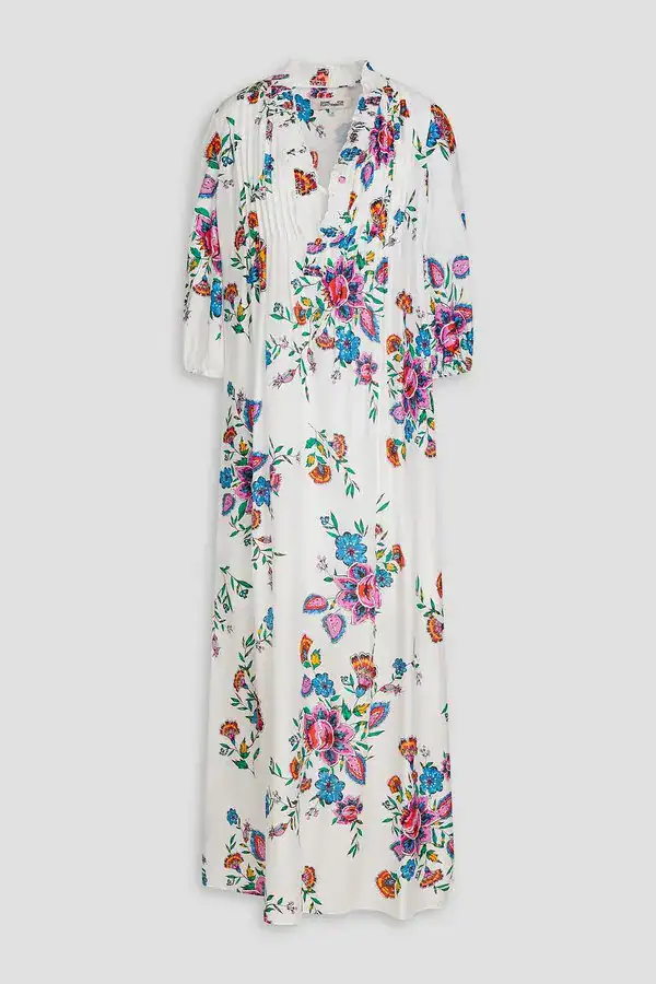 Diane Von Furstenberg Layla Maxi Dress White 55% Off