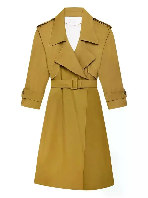 Another Tomorrow Belted Trench Coat - Neutrals