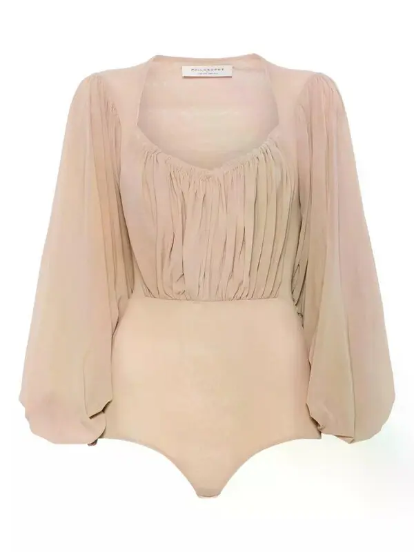 Philosophy Di Lorenzo Serafini Draped Bodysuit - Neutrals