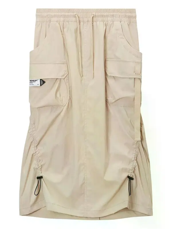 MUSIUM DIV. Drawstring-detail Midi Skirt - Neutrals