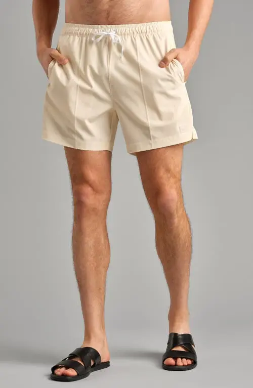 RHONE R&r 5.5-inch Swim Trunks - Yellow Dawn Mini Stripe