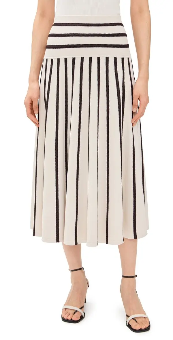 Zimmermann Illuminate Stripe Midi Skirt