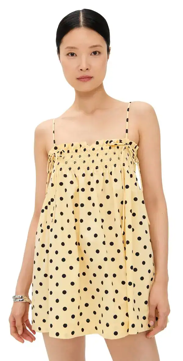 Damson Madder Lilo Mini Dress - Butter Yellow | Editorialist